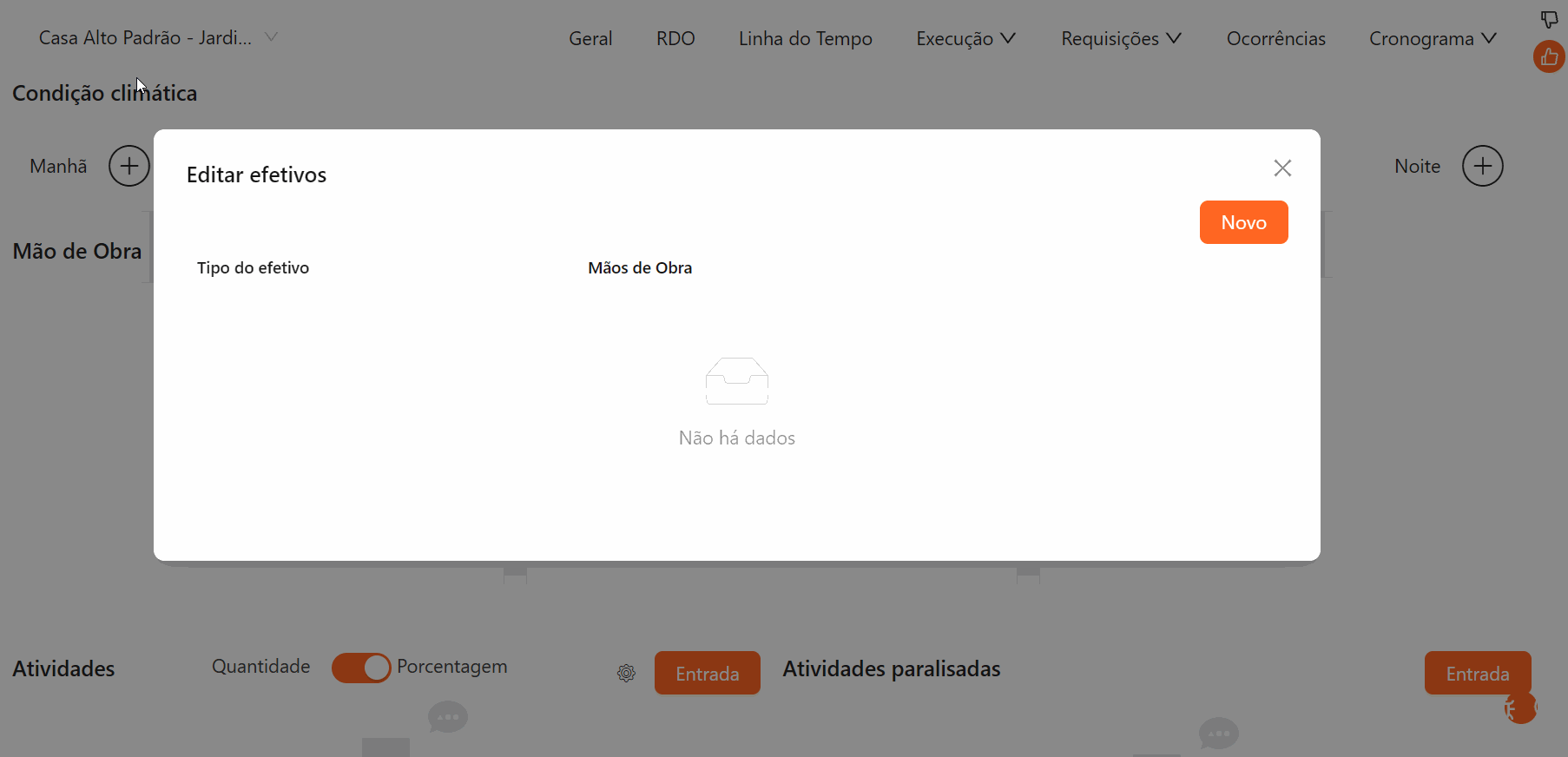 Como criar o RDO - Relatório Diário de Obras