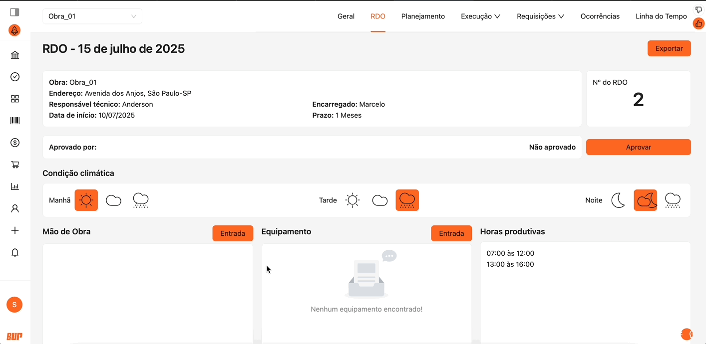 Como criar um Relatório Diário de Obras (RDO)