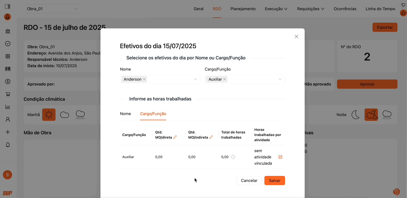 Como criar um Relatório Diário de Obras (RDO)