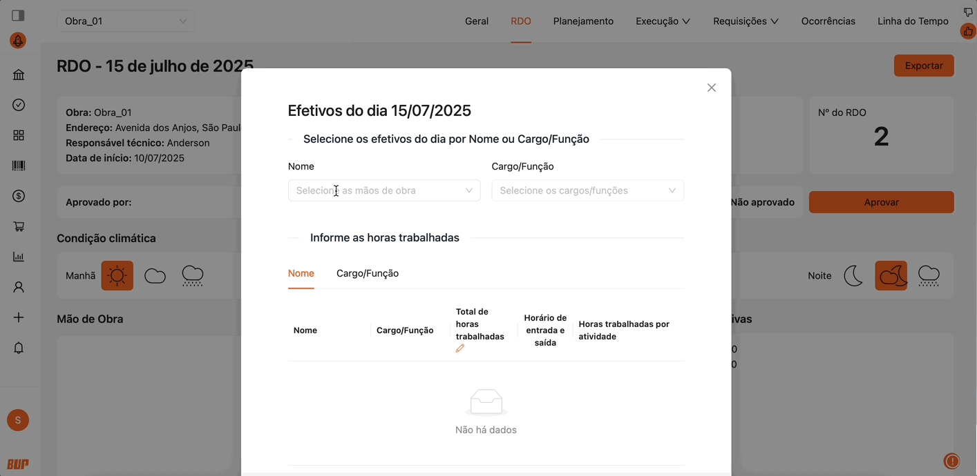 Como criar um Relatório Diário de Obras (RDO)